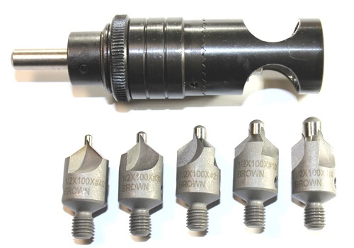 6 Piece Countersink Cage & Cutter Kit | Brown Aviation & Aircraft Tools